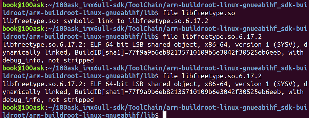 freetype编译，gcc无法识别文件格式，使用的是arm编译命令./configure --host=arm-buildroot-linux-gnueabihf --prefix=$PWD ...