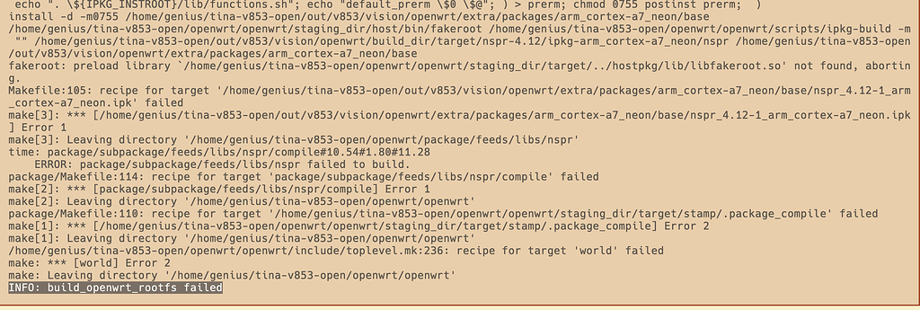 tina open sdk 编译报错 - V853-Pro - 嵌入式开发问答社区